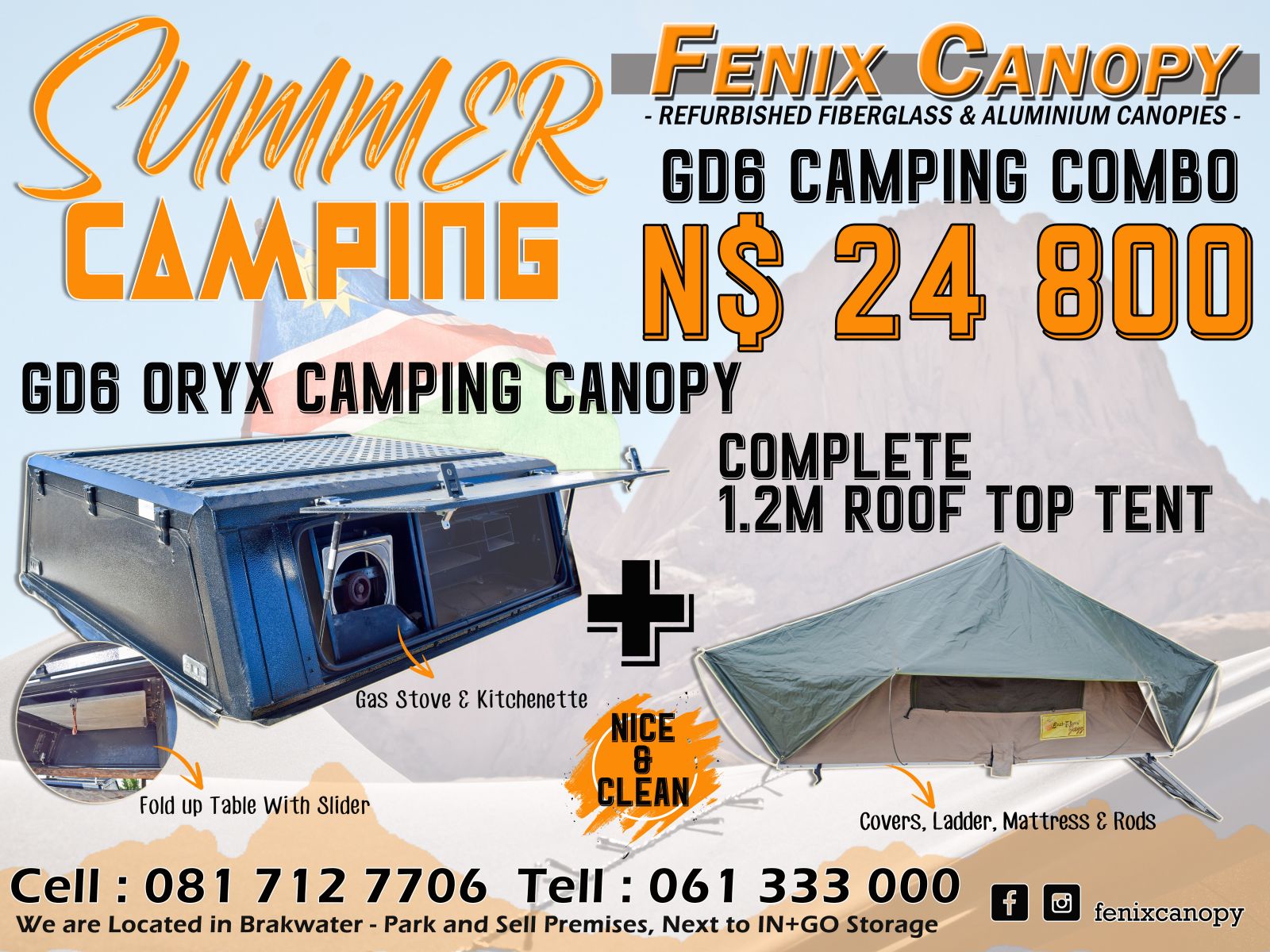 Buy GD6 Double Cab With Roof top tent in Windhoek Namibia