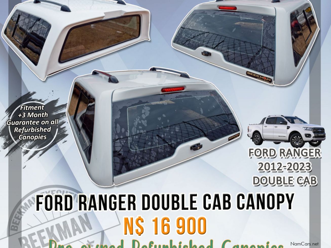 Buy Ford Ranger Double Cab Beekman Executive Canopy in Windhoek Namibia