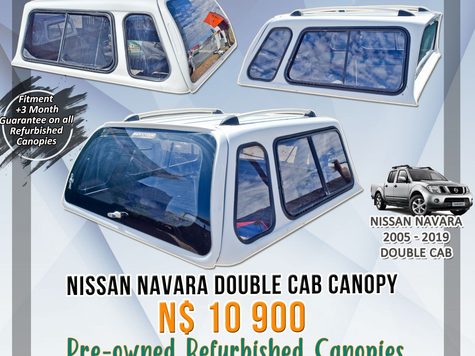 Buy Nissan Navara Double Cab Beekman Canopy in Windhoek Namibia