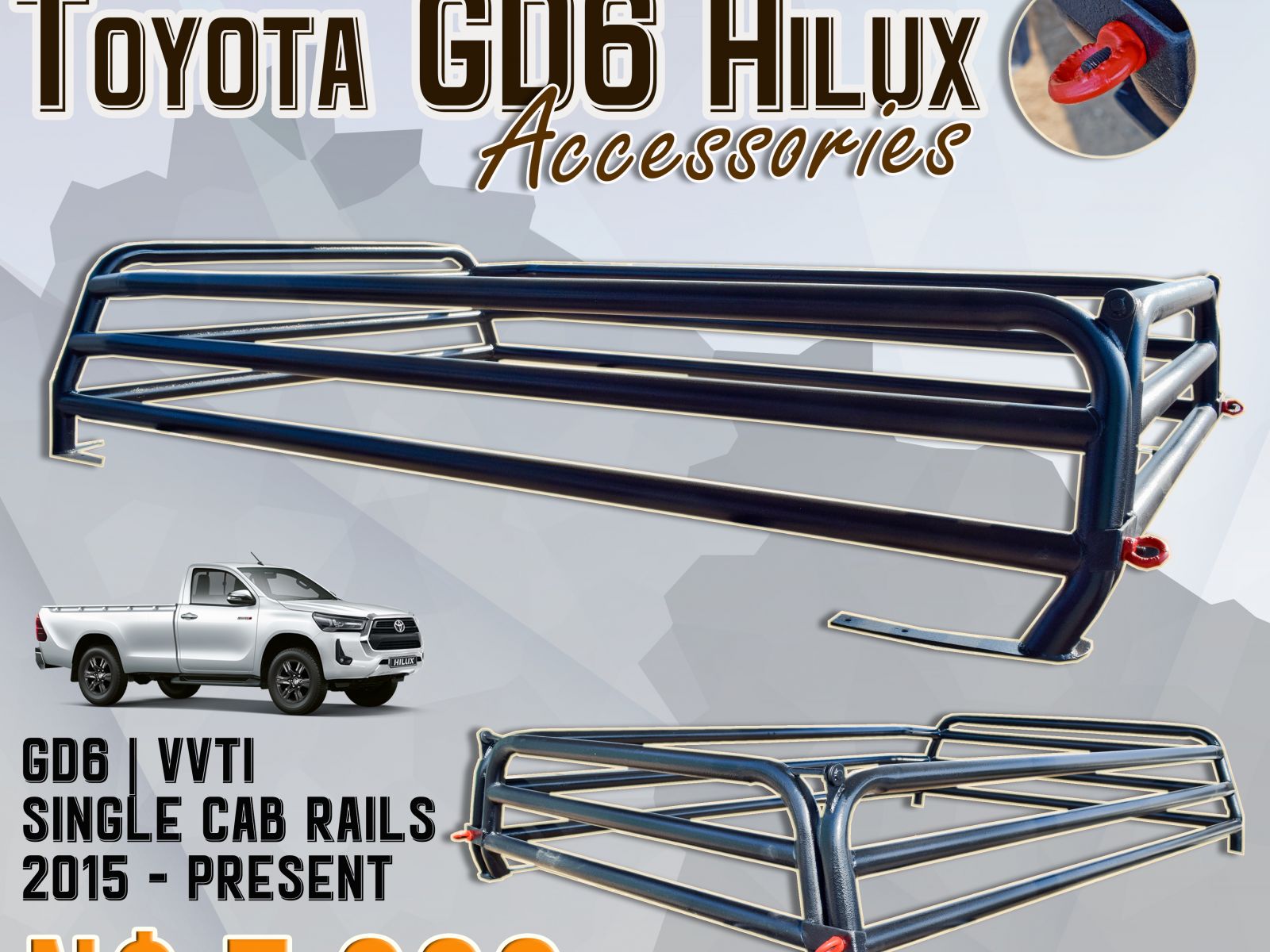 Buy Toyota GD6 Single Cab Rails in Windhoek Namibia