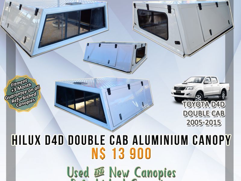 Buy D4D Double Cab Aluminium Canopy in Windhoek Namibia