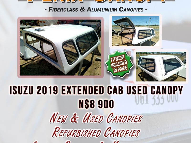 Buy Isuzu 2019 Extended Cab Canopy in Windhoek Namibia